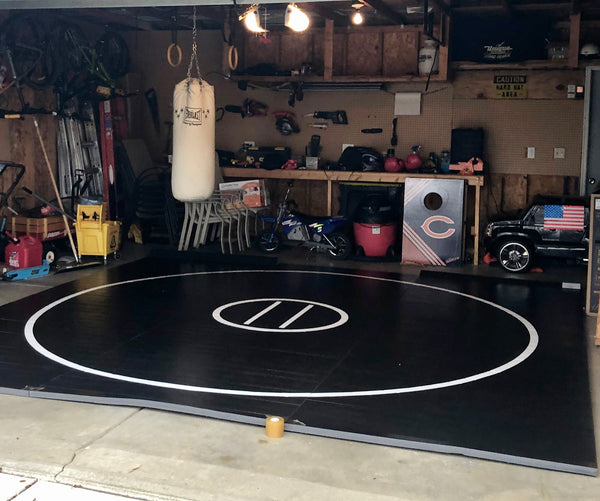 14' x 14' x 1 3/8" Roll Up Wrestling Mat | AK Athletic Equipment
